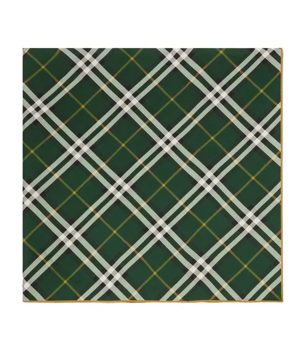 Burberry Silk Check Scarf - Green