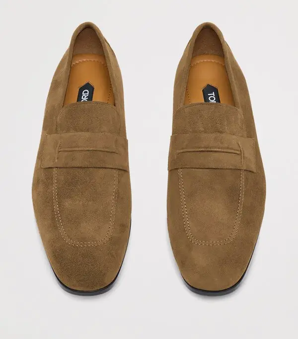 TOM FORD Suede Loafers - Brown