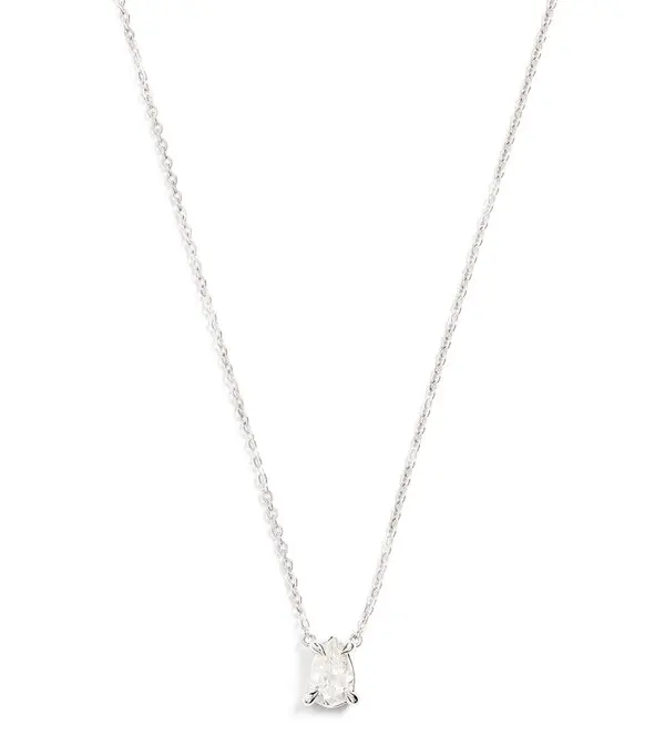 Harrods Gold And Diamond Pendant Necklace - White