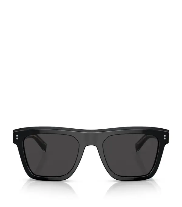 Dolce & Gabbana Acetate Square Domenico Sunglasses - Black