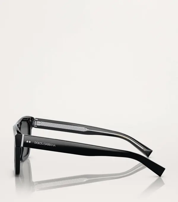 Dolce & Gabbana Acetate Square Domenico Sunglasses - Black