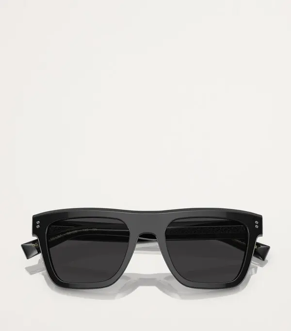 Dolce & Gabbana Acetate Square Domenico Sunglasses - Black