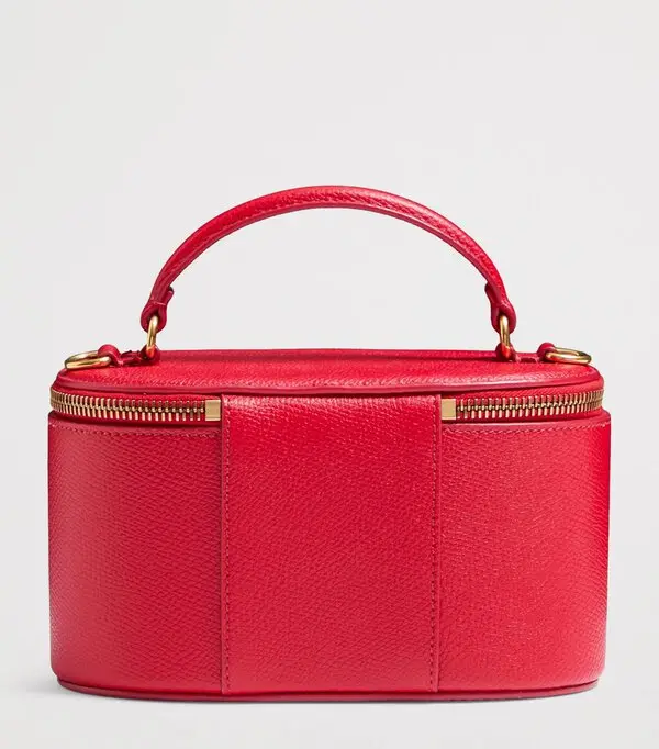 Valentino Garavani Mini Leather Vanity Case Top-handle Bag - Red