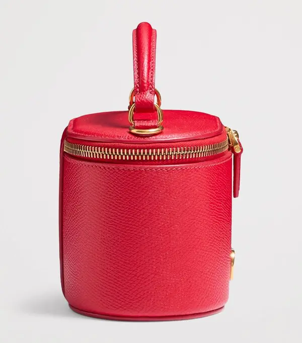 Valentino Garavani Mini Leather Vanity Case Top-handle Bag - Red