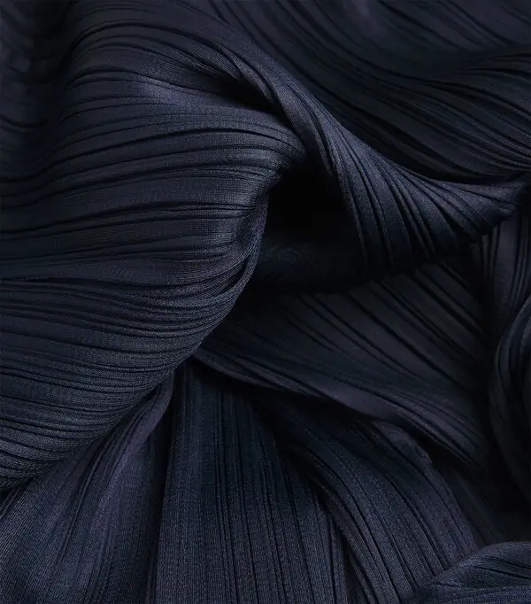 Issey Miyake Pleated Coat - Navy