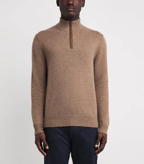 Agnona Cashmere Quarter-zip Sweater