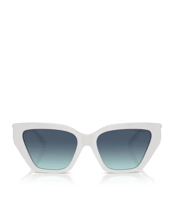 Tiffany & Co. Acetate Square Frame Sunglasses - White