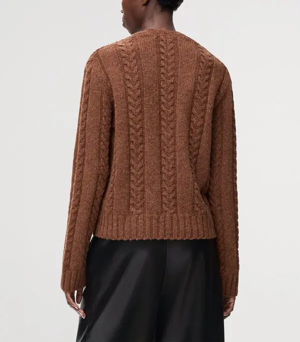 Loewe Wool Cable-knit Sweater - Brown