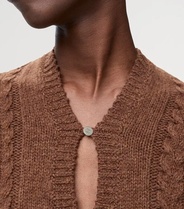 Loewe Wool Cable-knit Sweater - Brown