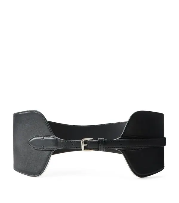 Ralph Lauren Leather Corset Belt - Black
