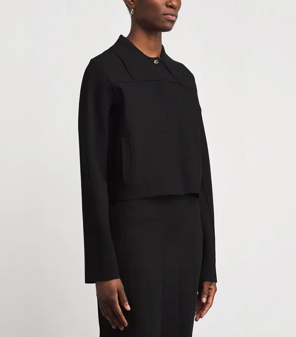 JOSEPH Milano-knit Gare Compact Jacket - Black