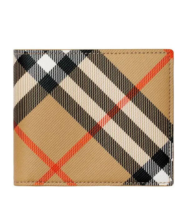 Burberry Check Bifold Wallet - Beige