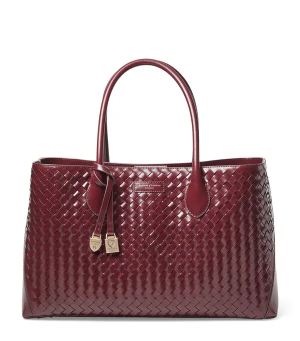 ASPINAL OF LONDON Leather London Tote Bag - Burgundy