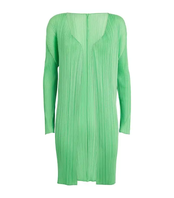 Issey Miyake Pleated Coat - Green