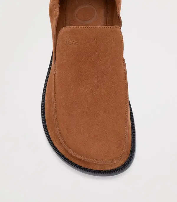 Loewe Suede Flex Loafers - Brown