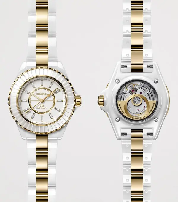 Chanel Yellow Gold, Ceramic And Diamond J12 Calibre 12.2 Watch