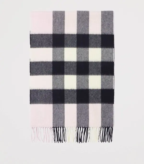 Burberry Cashmere Check Scarf - Pink
