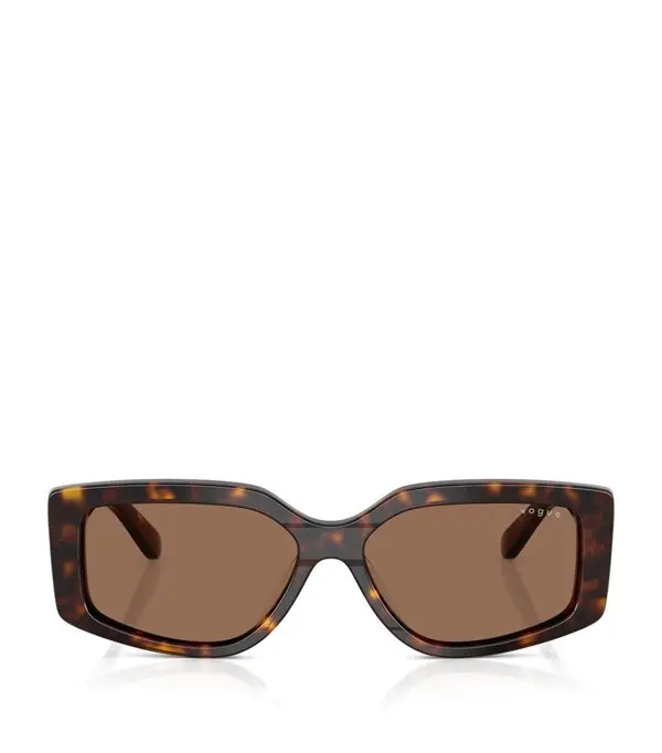 VOGUE Acetate Rectangle Sunglasses - Brown