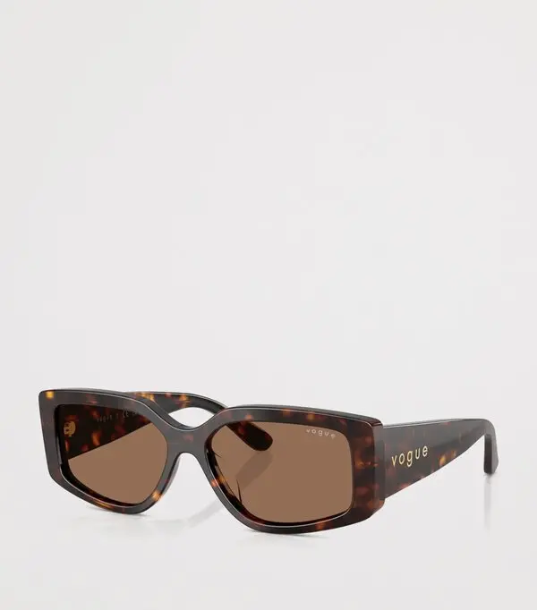 VOGUE Acetate Rectangle Sunglasses - Brown