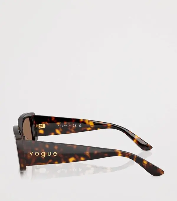 VOGUE Acetate Rectangle Sunglasses - Brown