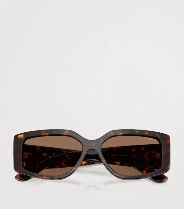 VOGUE Acetate Rectangle Sunglasses - Brown