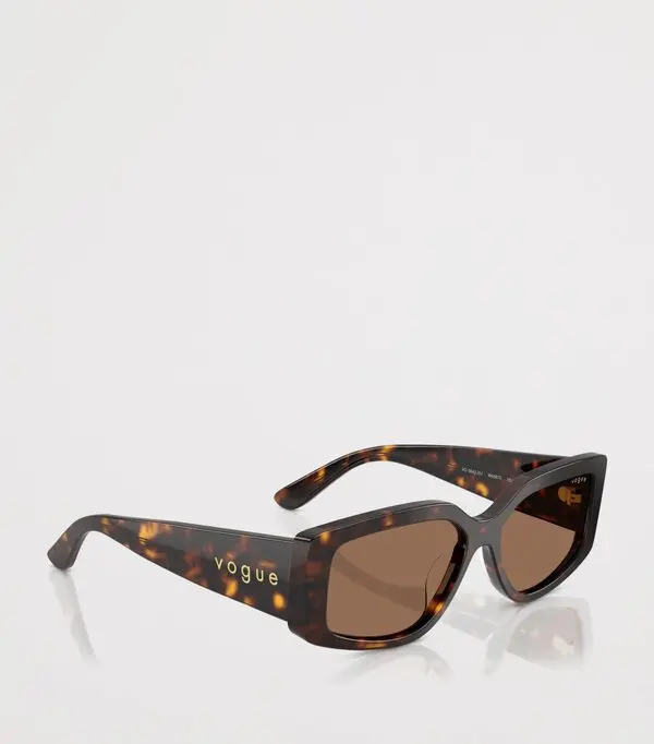 VOGUE Acetate Rectangle Sunglasses - Brown