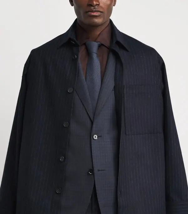 Giorgio Armani Silk Jacquard Standard Neck Tie - Blue