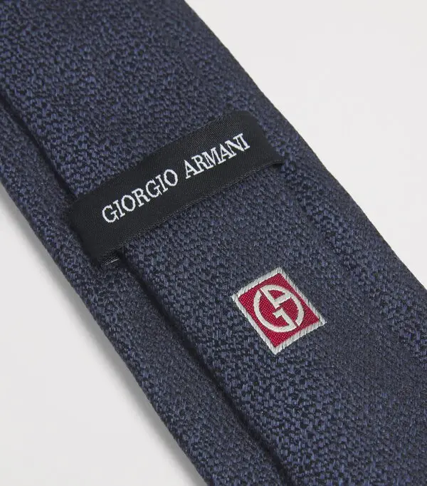 Giorgio Armani Silk Jacquard Standard Neck Tie - Blue