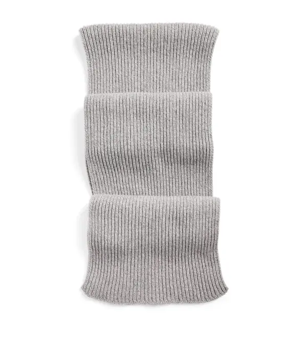 John Smedley Cashmere-wool Ribbed Scarf - Blue