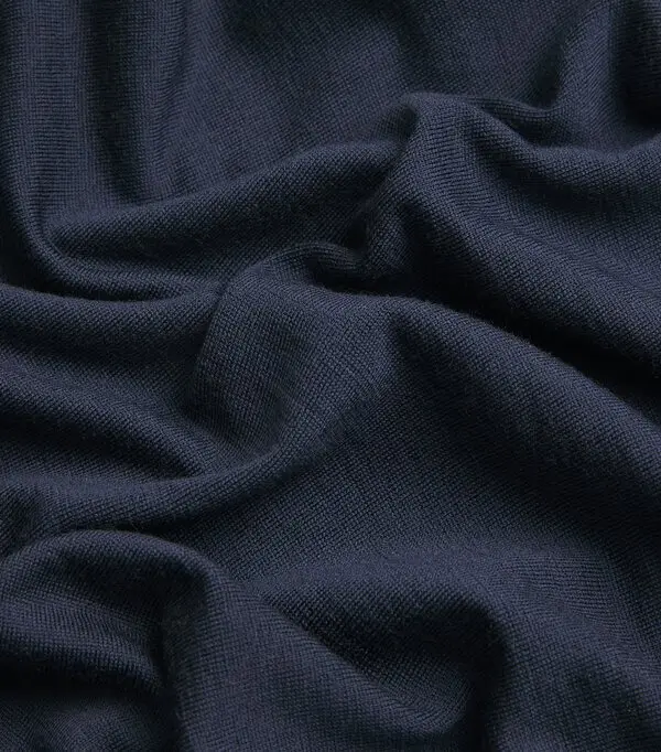 John Smedley Merino Wool Rollneck Sweater - Navy