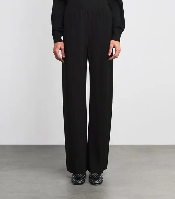 Vince Crepe High-waist Trousers - Black