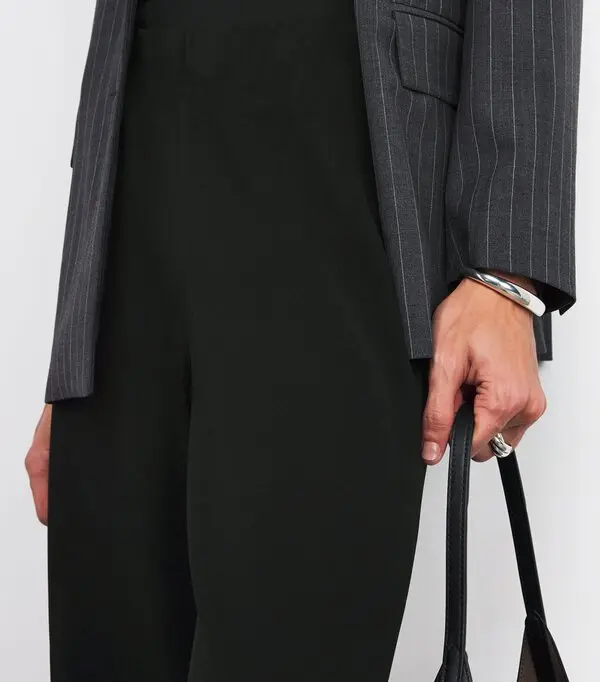 Vince Crepe High-waist Trousers - Black