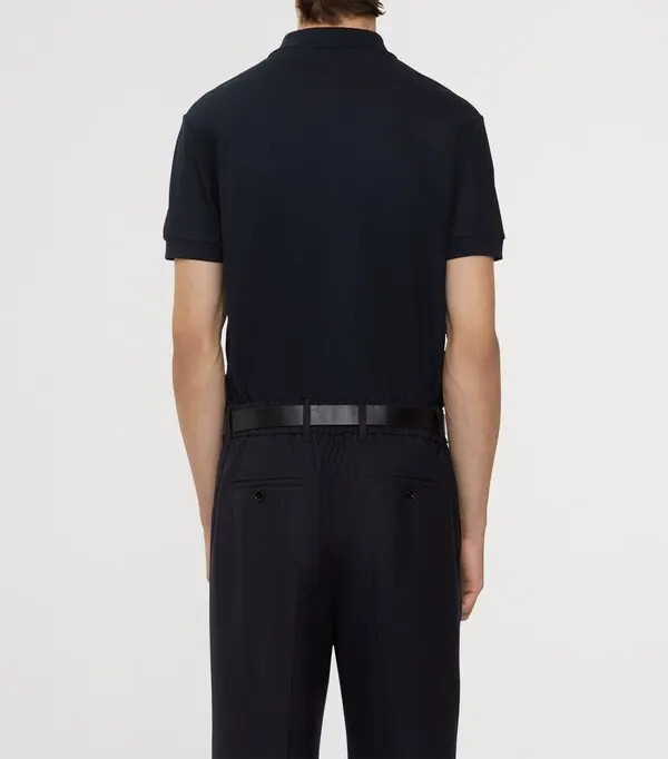 Burberry Cotton Ekd Polo Shirt - Navy