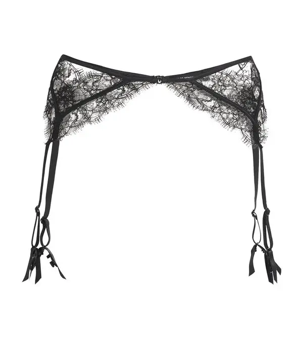 Kiki De Montparnasse Lace-insert Garter Belt - Black