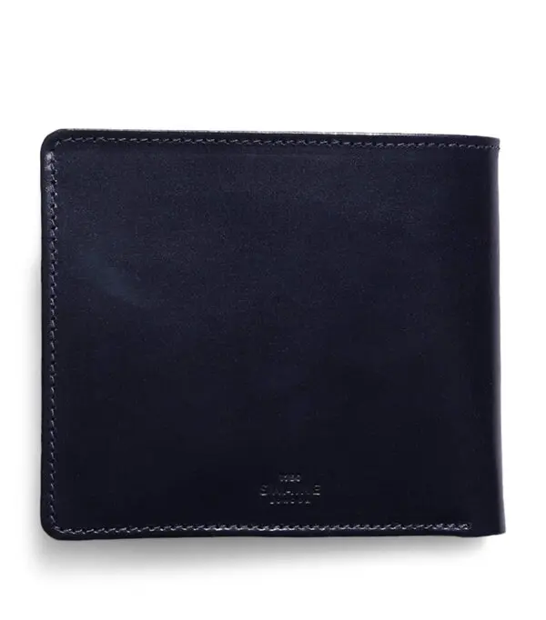 SWAINE Leather Bifold Wallet - Navy
