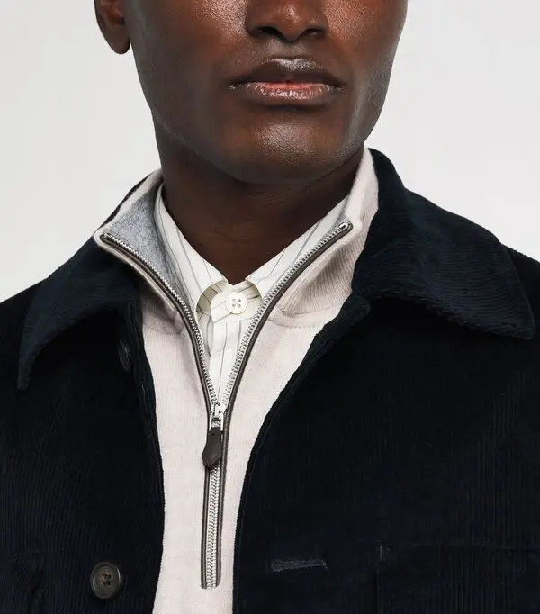 N.peal Cashmere Quarter-zip Carnaby Sweater - Grey