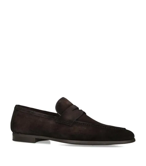 Magnanni Suede Diezma Loafers - Brown