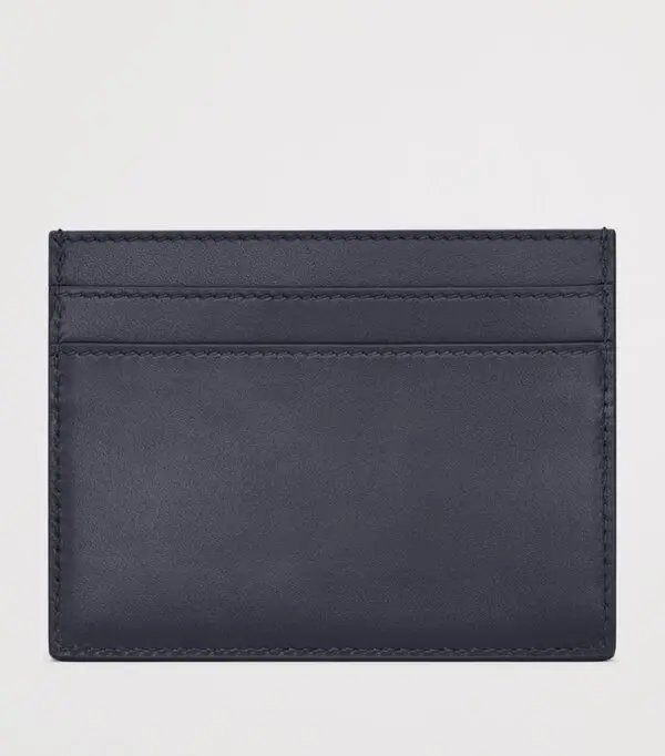 Saint Laurent Leather Logo Card Holder - Blue
