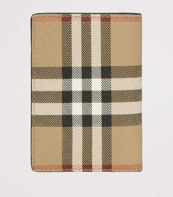 Burberry Check Folding Card Holder