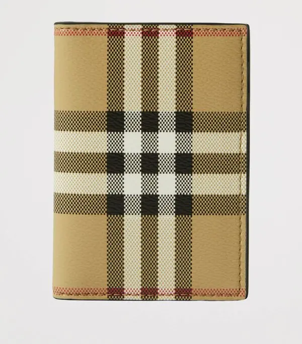 Burberry Check Folding Card Holder