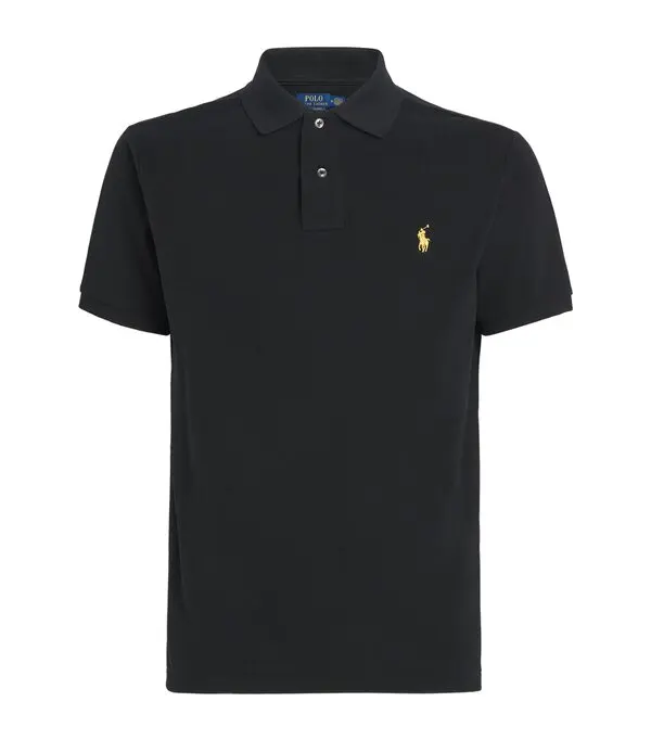 Polo Ralph Lauren Cotton Mesh Slim-fit Polo Shirt - Black
