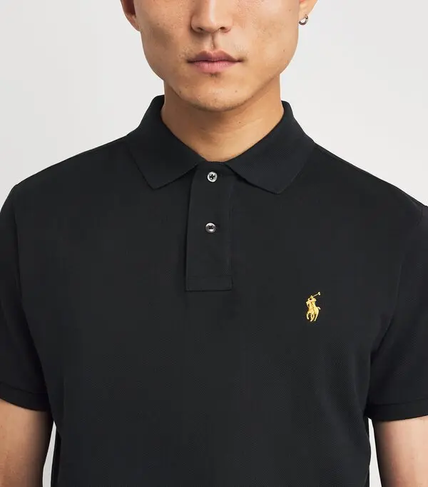 Polo Ralph Lauren Cotton Mesh Slim-fit Polo Shirt - Black