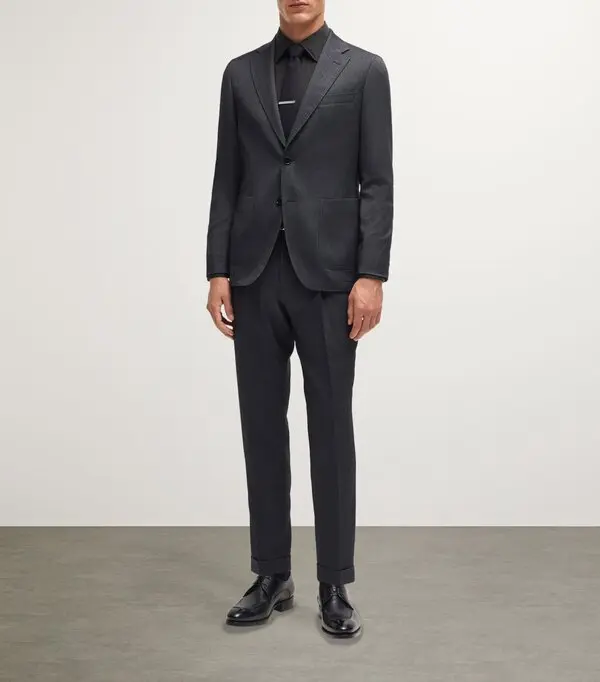 BOSS Stretch-cotton Slim Shirt - Black