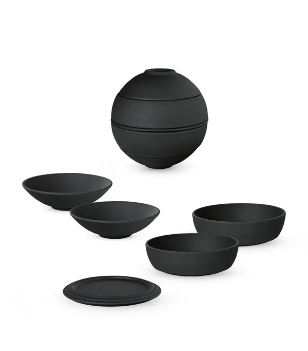VILLEROY & BOCH 5 Piece Porcelain Iconic La Petite Dinner Set - Black