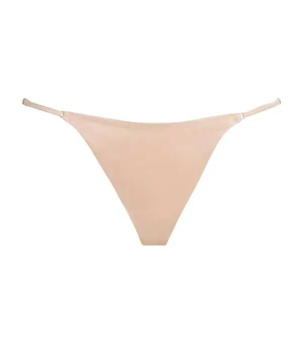 Kiki De Montparnasse Stretch-silk Tous Les Jours Thong - Pink