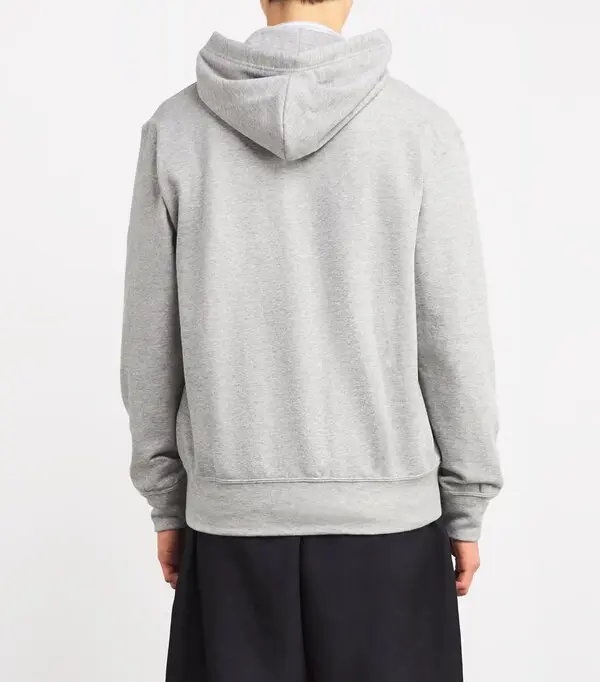 Play Comme Des Garcon Zip-up Heart Hoodie - Grey