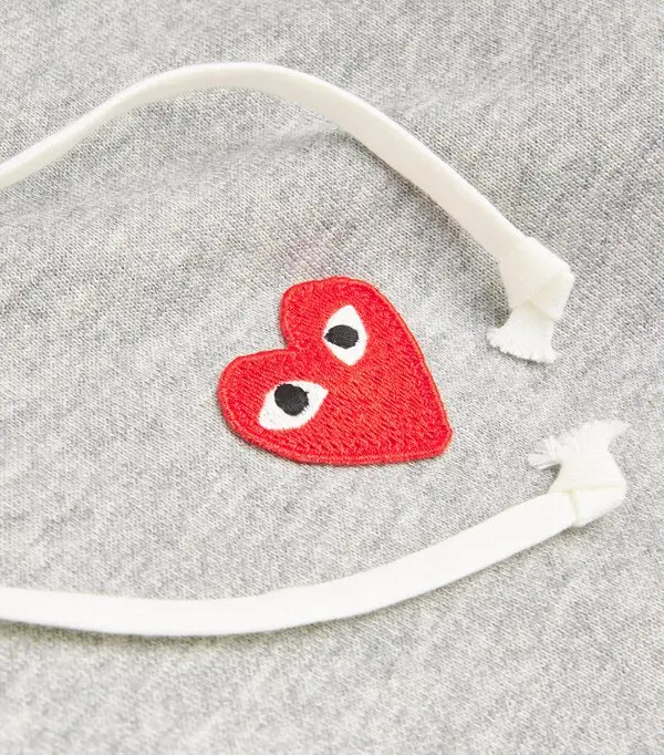 Play Comme Des Garcon Zip-up Heart Hoodie - Grey