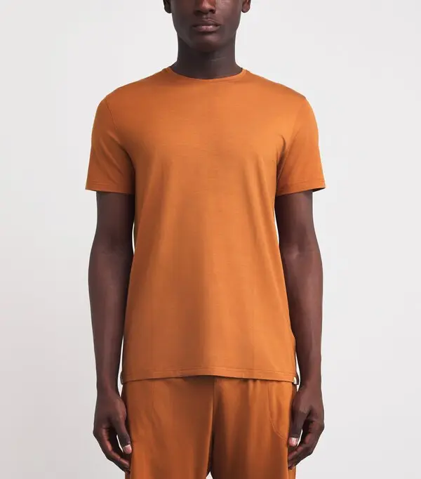Derek Rose Micro Modal Basel T-shirt - Brown