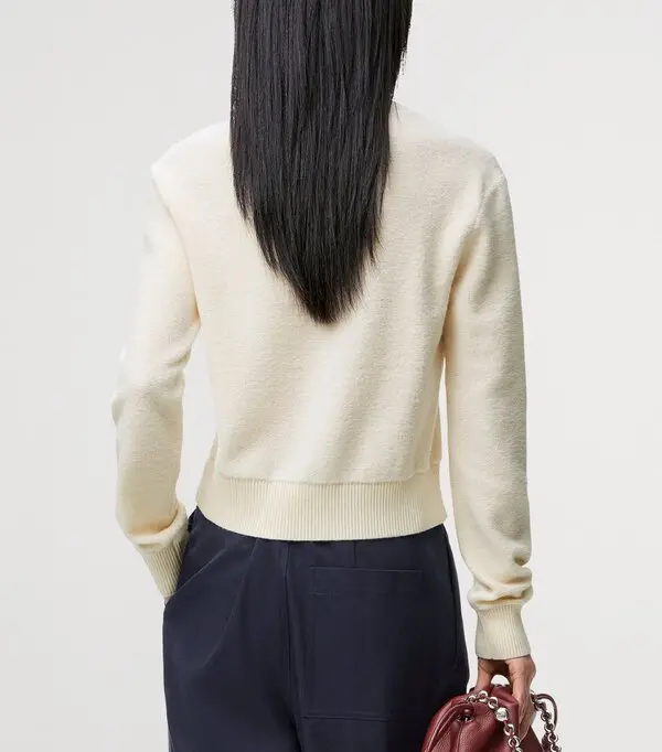 Loewe Wool-blend Embroidered Sweater - Beige