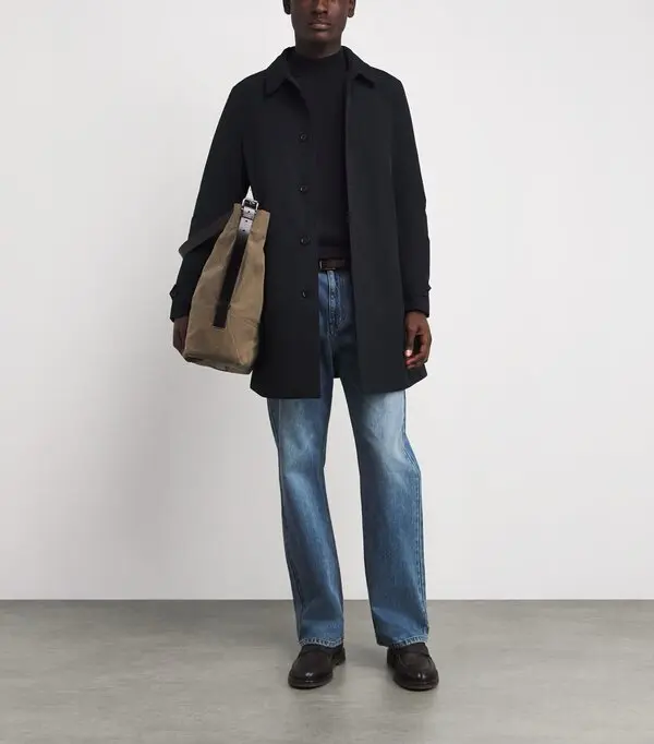 Sandro Wool High-neck Sweater - Blue